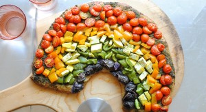 Rainbow Pesto Pizza – Edible Crafts