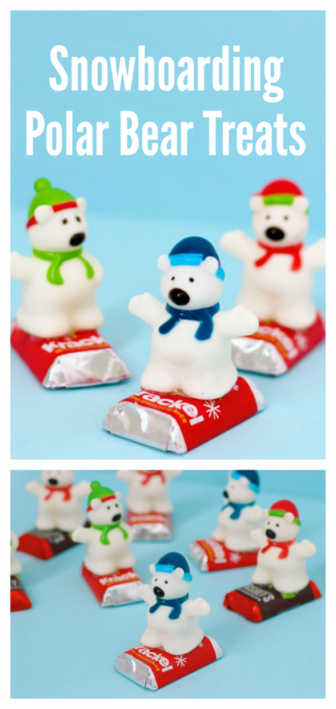 Snow Boarding Polar Bear Christmas treats – Edible Crafts