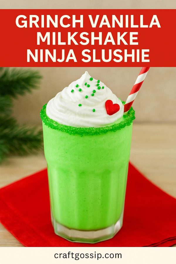 Christmas Grinch Vanilla Milkshake Ninja Slushie – Edible Crafts