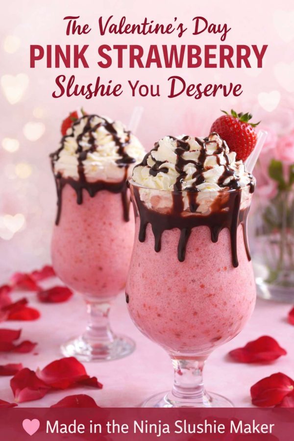 Valentine’s Day Pink Strawberry Ninja Slushie – Edible Crafts