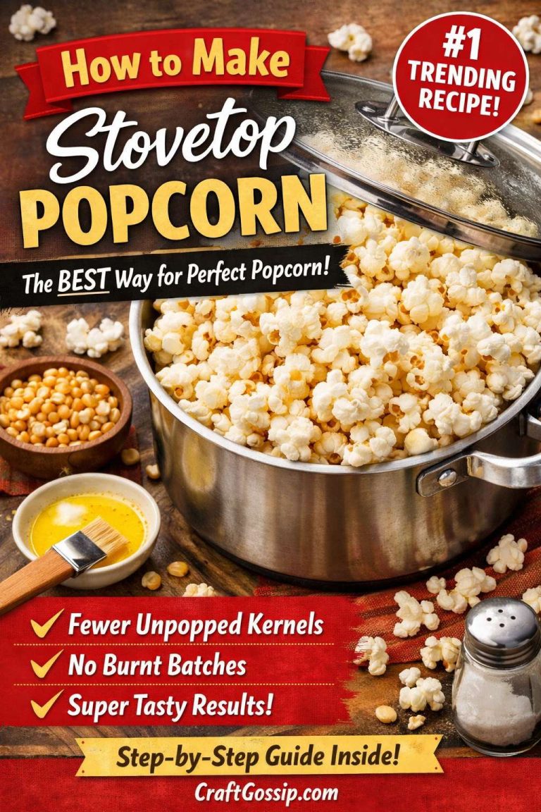 How To Make Stovetop Popcorn at Home – Edible Crafts