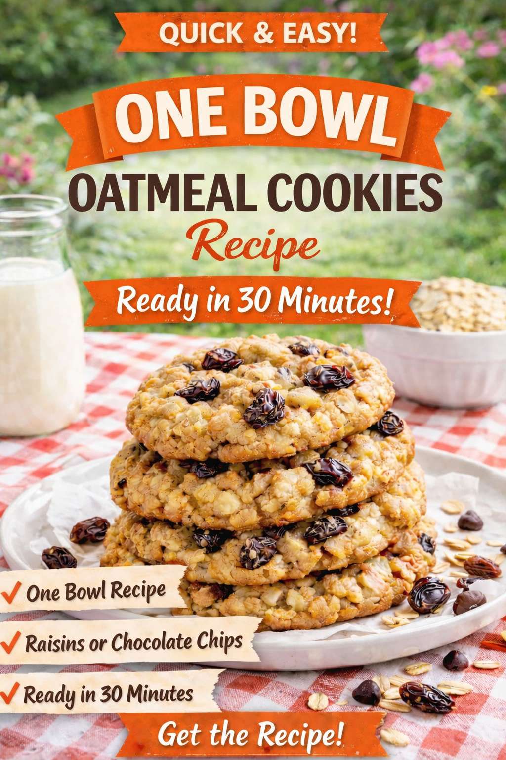 One Bowl Oatmeal Cookies Recipe (Soft, Chewy, and Easy to Make ...